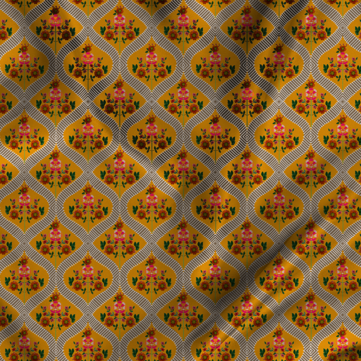 Satin Georgette: Timeless Grandeur in Classic Patterns – omfabs.com